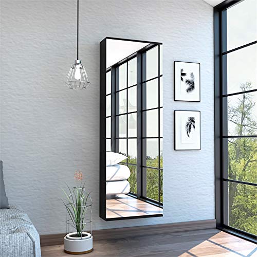 Tuhome LETO Wall Mounted Shoe Rack with Mirror