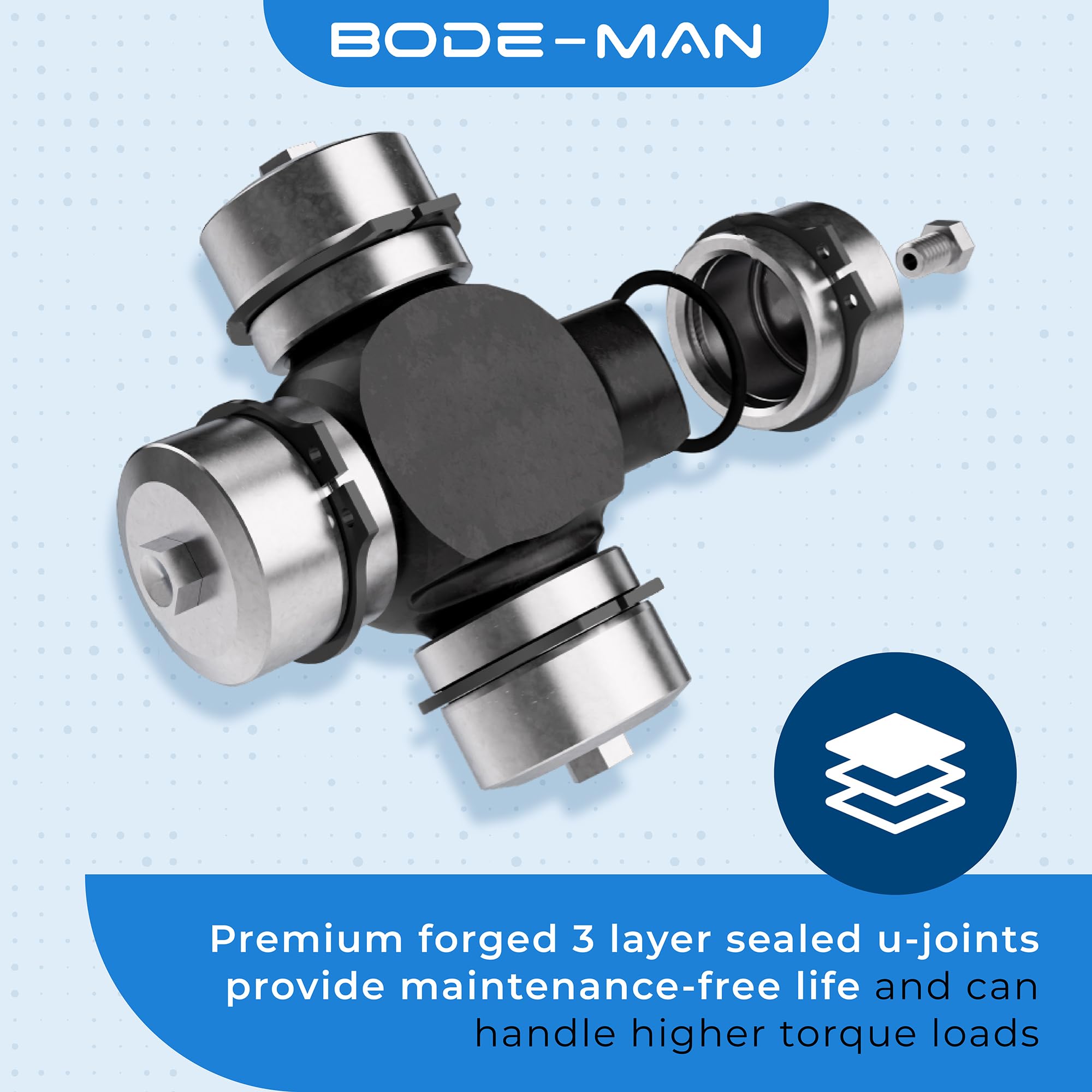 Bode-man Front Driveshaft Propshaft N92929 Replacement for 2000-2004 Nissan Pathfinder 4WD