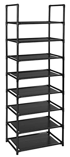 FIDUCIAL HOME 8 Tiers Shoe Rack 16-20 Pairs Sturdy Shoe Shelf