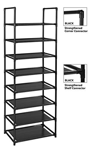 FIDUCIAL HOME 8 Tiers Shoe Rack 16-20 Pairs Sturdy Shoe Shelf