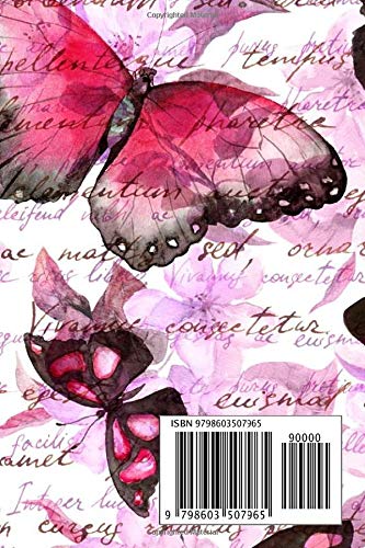 Address Book: Small Pink Butterfly Telephone Address Book for Women - Mini Size For Purse or Pocket (4 x 6) - With Printed Alphabetical Tabs on Pages ... Telephone Number, Email Address and Notes
