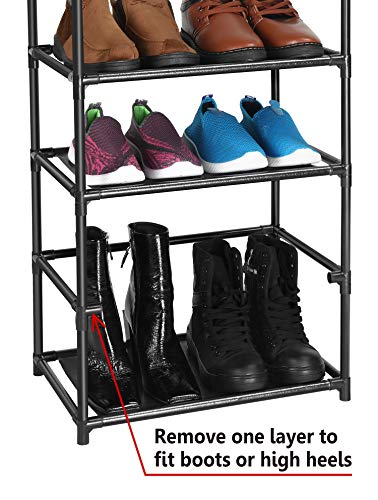 FIDUCIAL HOME 8 Tiers Shoe Rack 16-20 Pairs Sturdy Shoe Shelf