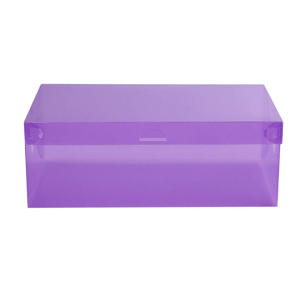 FRIDG Really Useful Boxes, Really Useful Organiser, Storage Boxes in a Clear Plastic Organiser and Clear Boxes Stackable Drawer Shoes Storage Box Container Organizer Purple