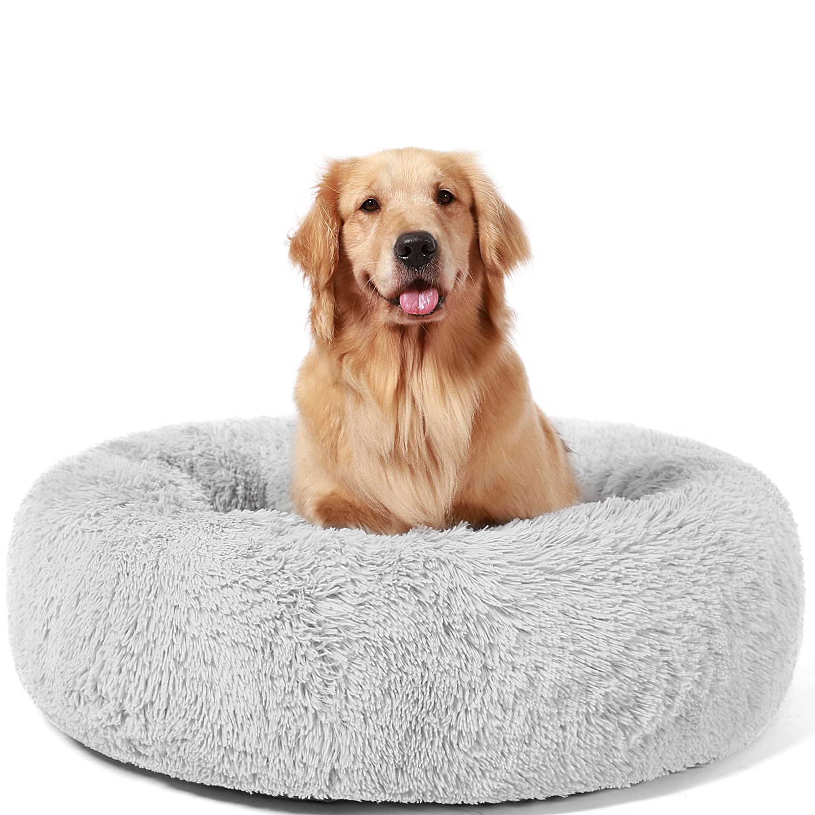 HACHIKITTY Dog Beds Calming Donut Cuddler, Puppy Dog Beds Large Dogs, Indoor Dog Calming Beds XLarge,36''