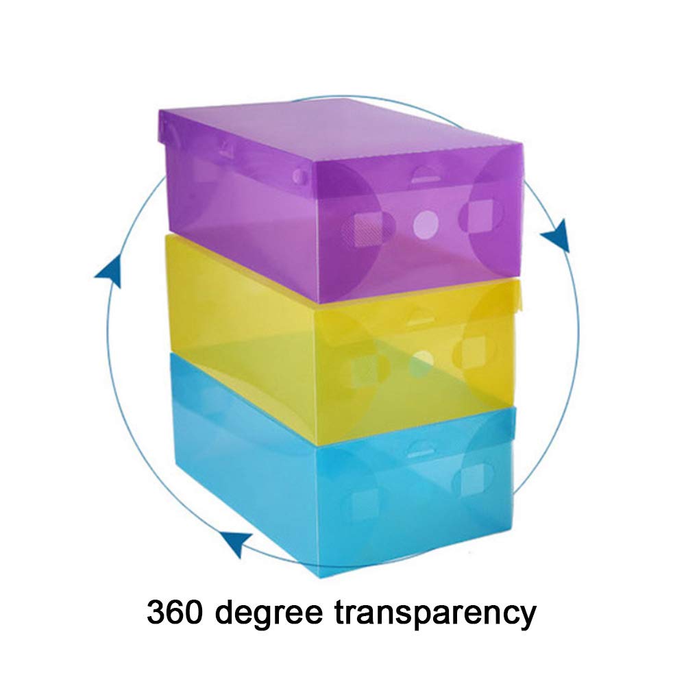 FRIDG Really Useful Boxes, Really Useful Organiser, Storage Boxes in a Clear Plastic Organiser and Clear Boxes Stackable Drawer Shoes Storage Box Container Organizer Purple