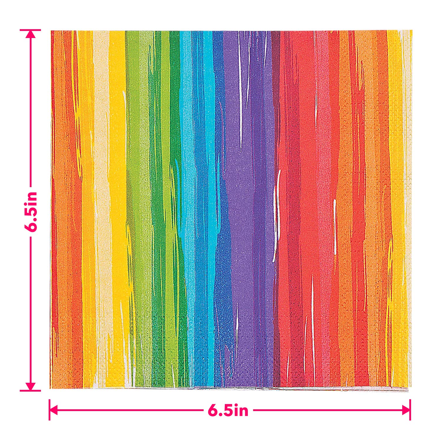 Artist Party Supplies - Art Paint Splatter Paper Dinner Plates and Striped Luncheon Napkins (Serves 16)