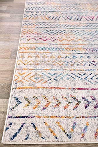 Rugshop Geometric Boho Perfect for high Traffic Areas of Your Living Room,Bedroom,Home Office,Kitchen Stain Resistant Area Rug 3'3" x 5' Multi