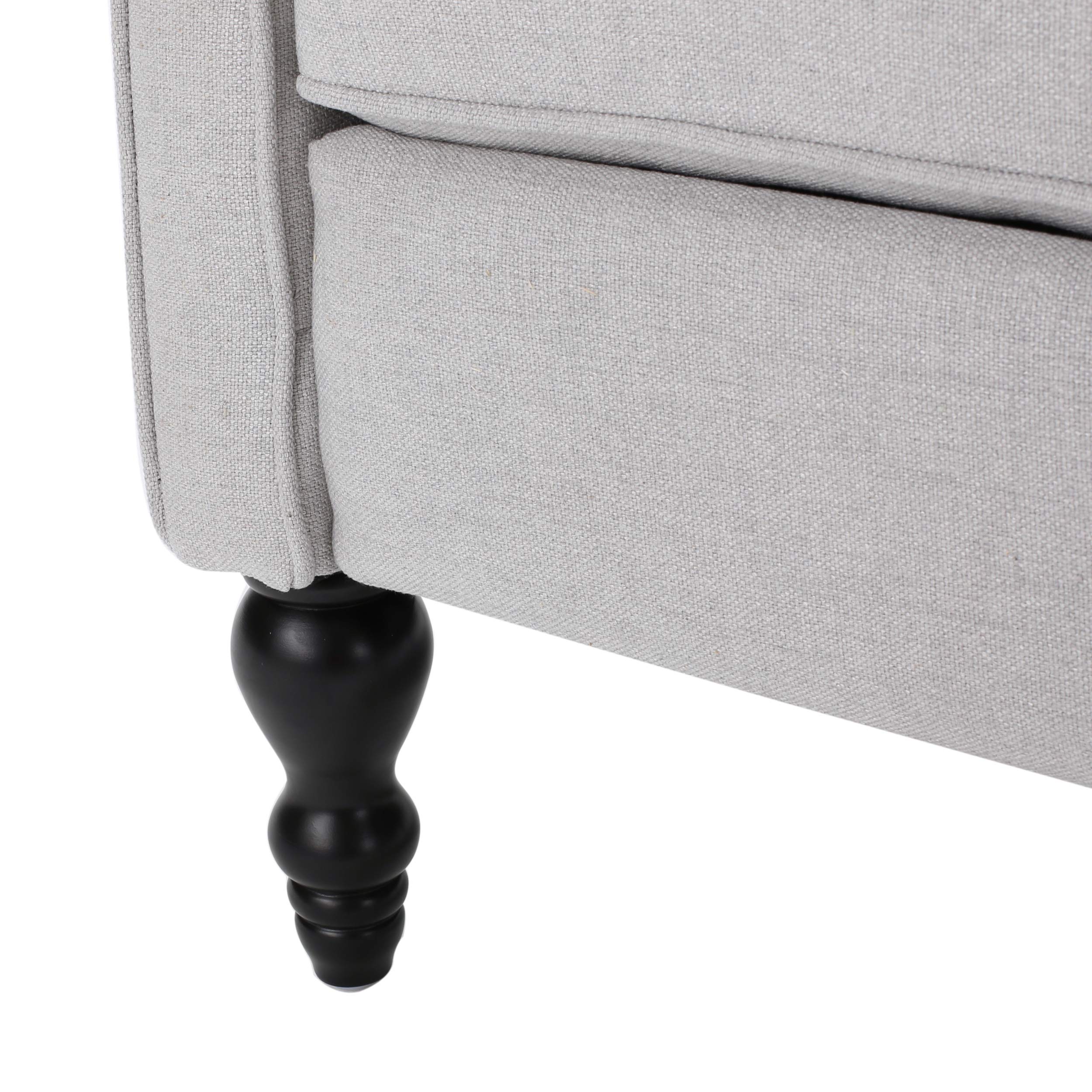 Christopher Knight Home Earlean Fabric Recliner (Set of 2), Light Gray, Dark Brown