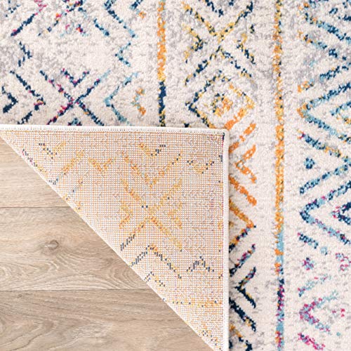 Rugshop Geometric Boho Perfect for high Traffic Areas of Your Living Room,Bedroom,Home Office,Kitchen Stain Resistant Area Rug 3'3" x 5' Multi