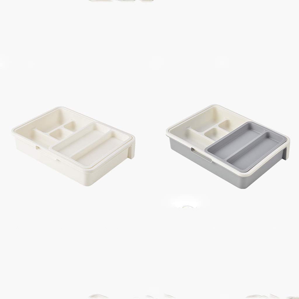 LSXLSD Three-Piece Drawer Storage Box Desk Separation and Finishing Free Combination Sundries Cosmetic Compartment Really Useful Storage (Color : Gray)