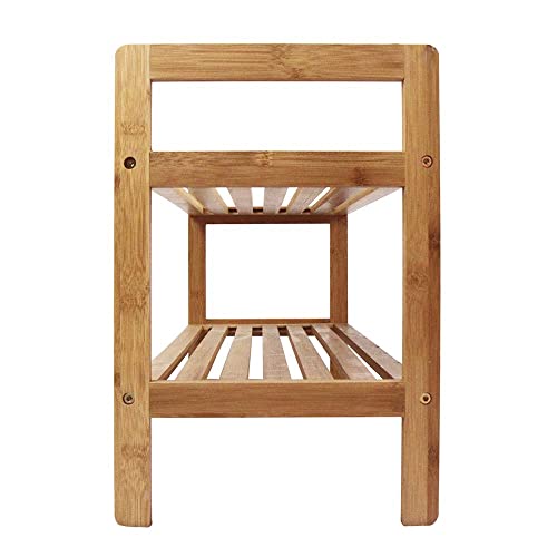 Oceanstar 2 Tier Bamboo Shoe Rack, Brown