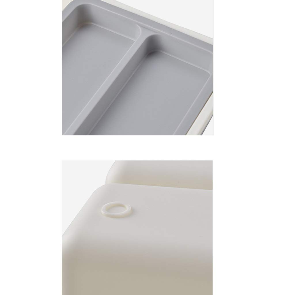 LSXLSD Three-Piece Drawer Storage Box Desk Separation and Finishing Free Combination Sundries Cosmetic Compartment Really Useful Storage (Color : Gray)