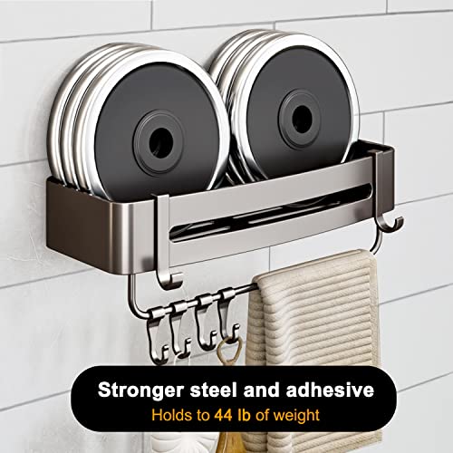 LBW 3 Packs Shower Caddy No Drilling Shower Rack for Bathroom Shower Organizer with Soap Holder and Hooks&Adhesive for Bathroom,Kitchen,Rustproof Shower Shelves for Inside Shower(pack of 3)
