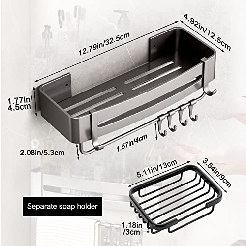 LBW 3 Packs Shower Caddy No Drilling Shower Rack for Bathroom Shower Organizer with Soap Holder and Hooks&Adhesive for Bathroom,Kitchen,Rustproof Shower Shelves for Inside Shower(pack of 3)