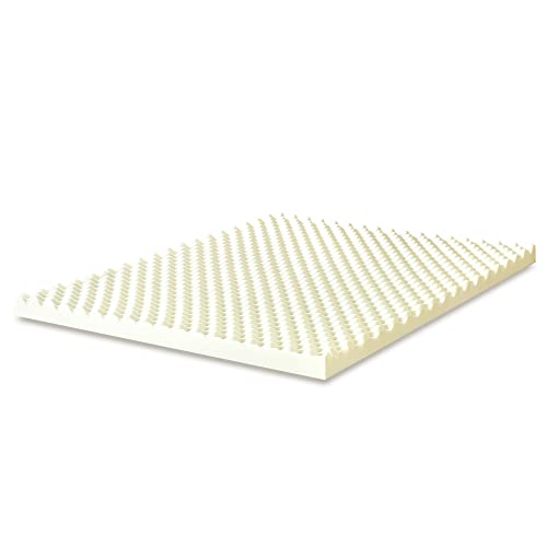 ZINUS 2 Inch Copper Cooling Memory Foam Mattress Topper with Airflow Design, Queen, White