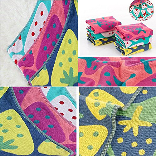 Alien Storehouse 6PCS Lovely Cotton Towels Face Towel Hand Towel for Bathroom,Towels Strawberry