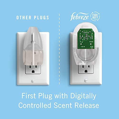 Febreze Plug in Air Fresheners, Downy April Fresh & Gain Original Scent Variety Pack, Odor Eliminator for Strong Odor (6 Refills Total)