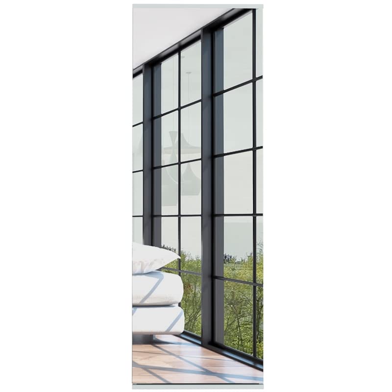 TuHome White Modern Engineered Wood LETO Wall Mounted Shoe Rack with Mirror