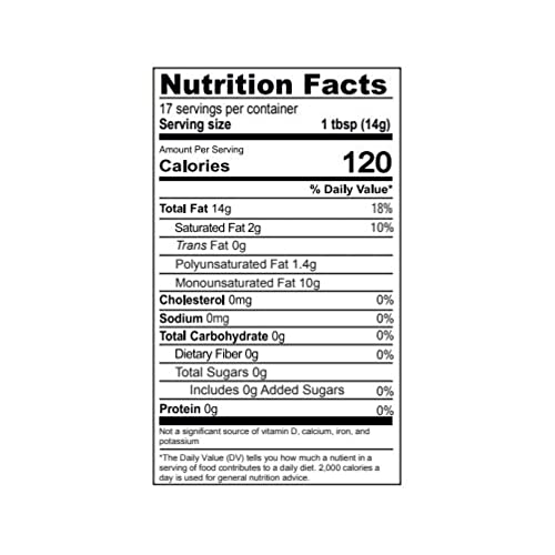 Benissimo 100% Pure Organic Avocado Oil, Cold Pressed, Allergen Free, Organic and Non-GMO Cooking Oil, 8.45 Fl Oz
