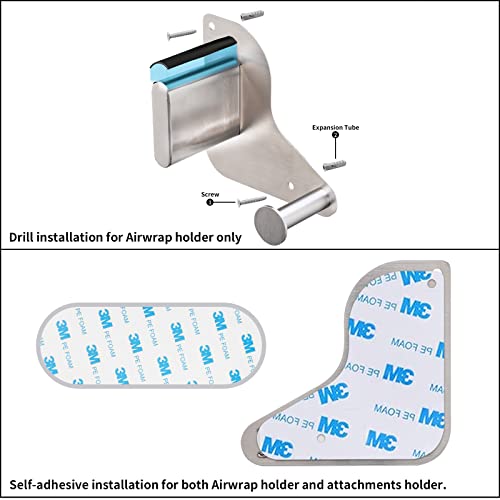 Banjekt Compatible for Storage Holder Dyson Airwrap Complete, SUS304 Dyson Airwrap Holder Wall Mount, Self-Adhesive Dyson Accessory Holder Dyson Stand