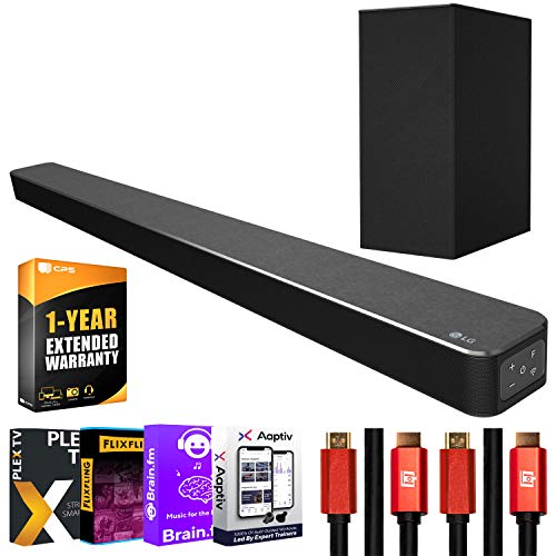 LG SN6Y 3.1 Channel High Res Audio Sound Bar with Deco Gear Pro HDMI Bundle