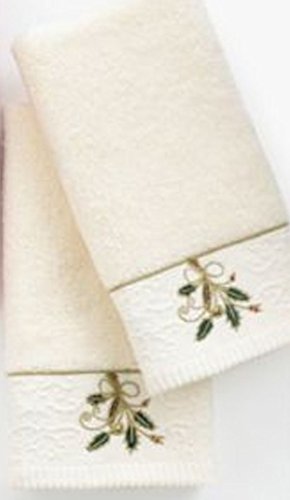 Lenox Ribbon & Holly Finger Tip Set Ivory