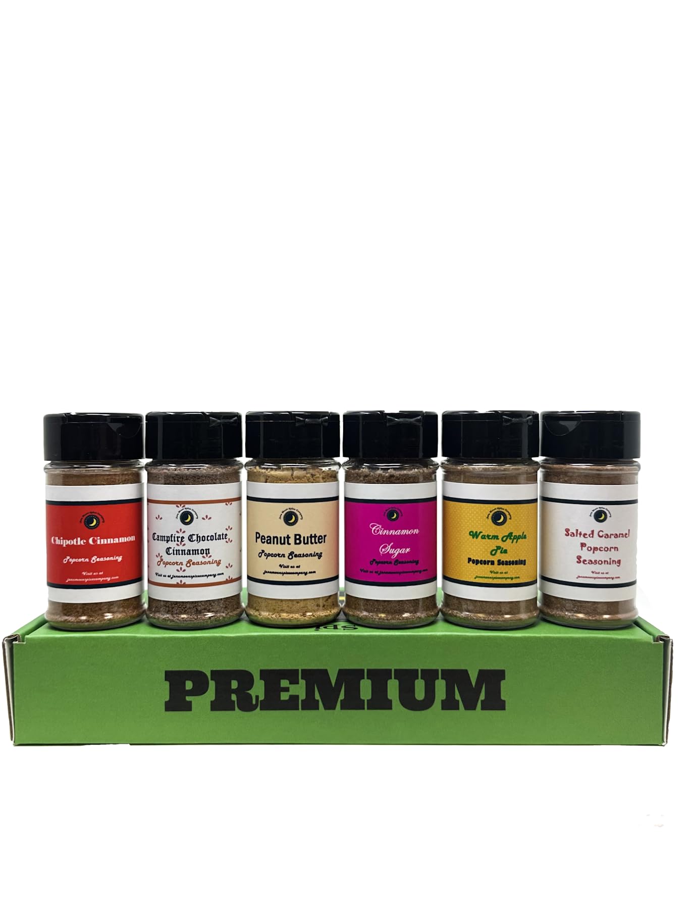 Popcorn Seasoning | Sweet 6 Pack | Chipotle Cinnamon Popcorn Seasoning | Salted Caramel Popcorn Seasoning | Campfire Chocolate Popcorn Seasoning | Peanut Butter Popcorn Seasoning | Cinnamon Sugar Popcorn Seasoning | Warm Apple Pie Popcorn Seasoning | Gift