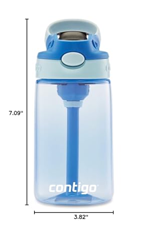 Contigo Kids Straw Water Bottle with AUTOSPOUT Lid, 14oz, Cotton Candy