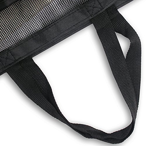 DanziX 2 Pack Portable Mesh Shower Caddy, Quick Dry Shower Tote Bag Hanging Toiletry Bath Organizer with 8 Storage Compartments for Shampoo, Soap and Other Bathroom Accessories - Black, Blue