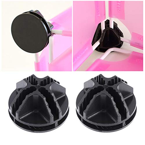 ifundom Cube Storage Organizer Plastic Connectors 20 Pcs Black Plastic Connectors for Wire Cube Plastic Storage Modular Metal Grid Panel Shelving Units and Closet Organizer Cube Organizer