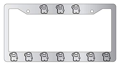 Dots Gifts Domo-kun Chrome Metal License Plate Frame DG