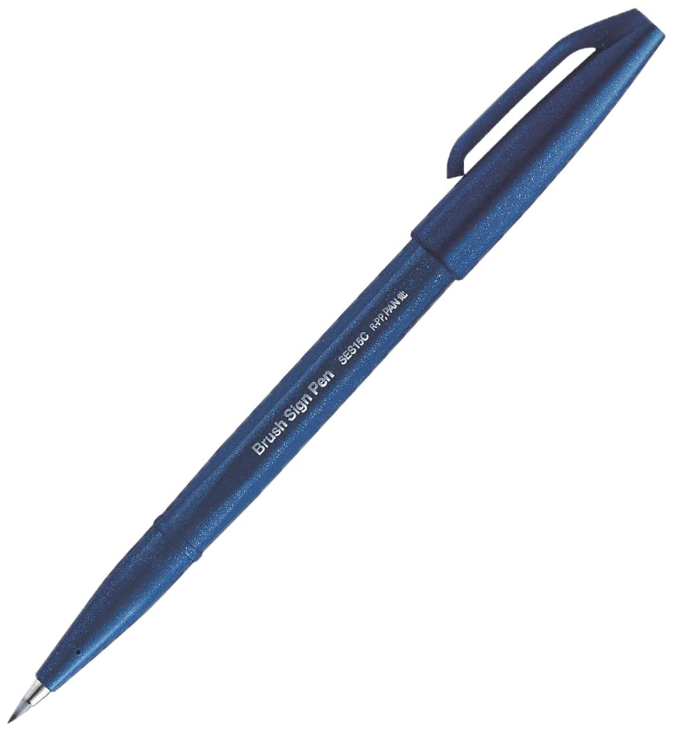Pentel Brush Sign Pen Blue/Black