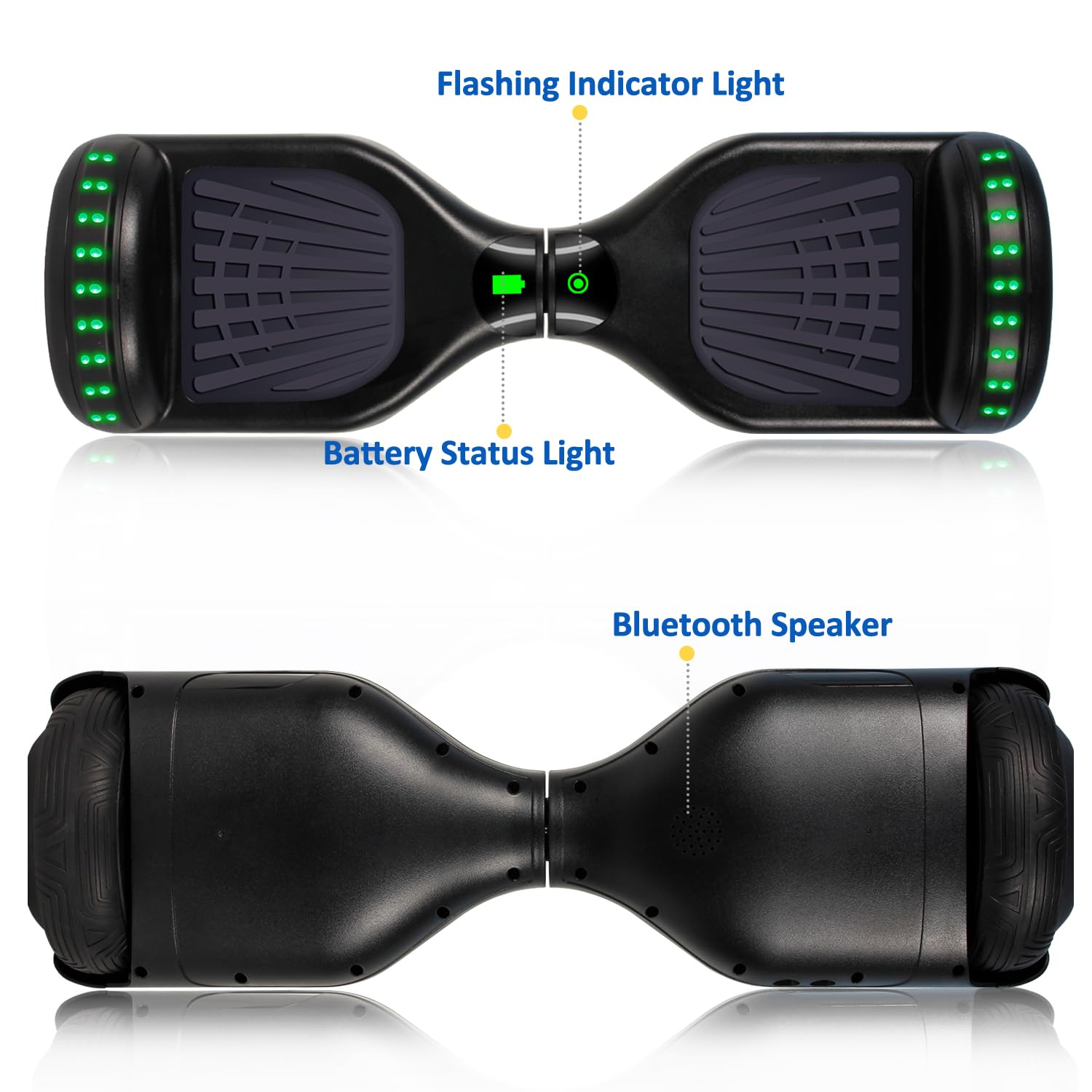 FLYING-ANT Hoverboard with Seat Attachment, 6.5β Self Balancing Scooter with Gokart, Best Gift for Kids and Teenagers