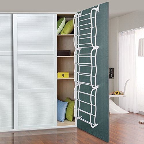 GPCT Over The Door Wall Hanging 36-Pair Shoe Rack. Fits Over Standard-Size Doors, 12 Shelves Design, Holds Sneakers, Heels, Sandals, Low Boots. Shelf Closet Wall Hanging Organizer Storage Shoe Stand