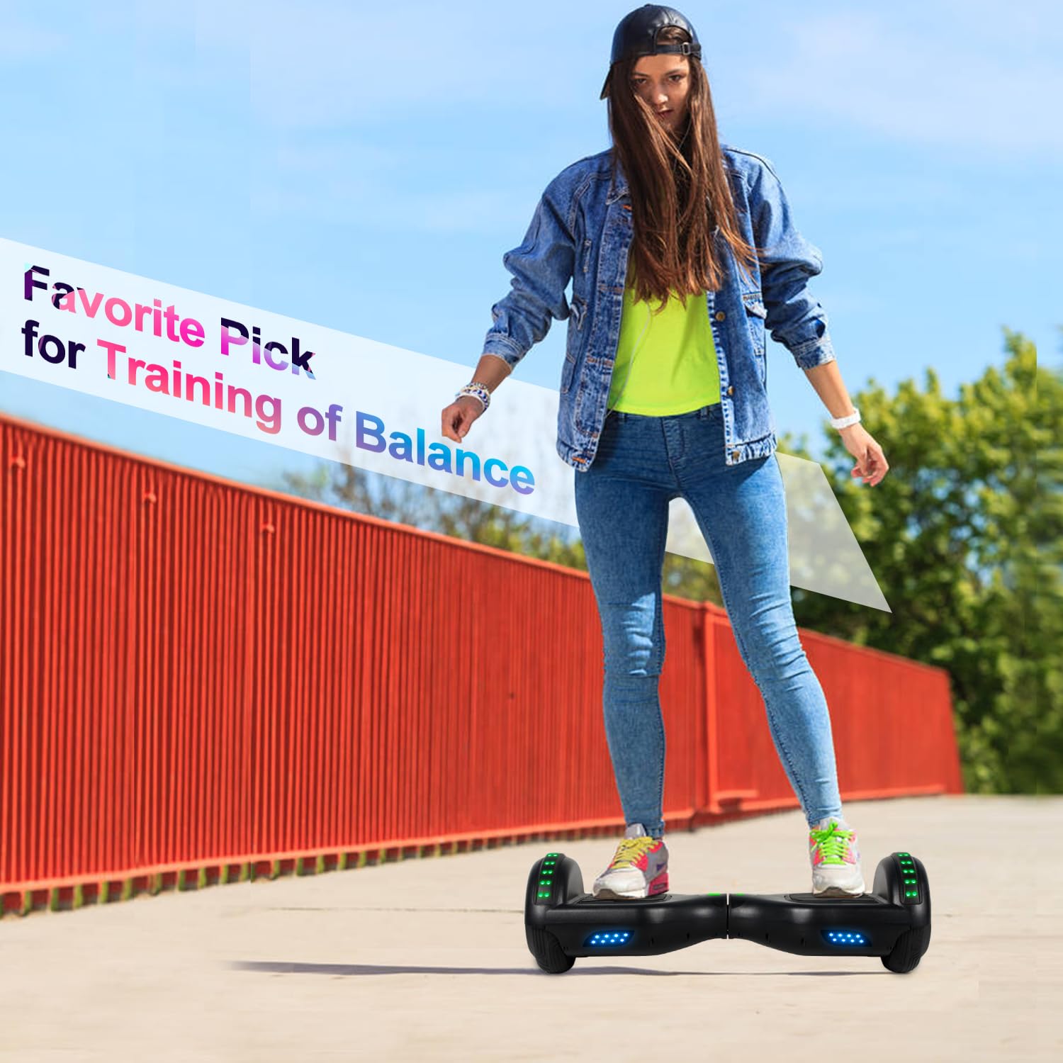 FLYING-ANT Hoverboard with Seat Attachment, 6.5β Self Balancing Scooter with Gokart, Best Gift for Kids and Teenagers