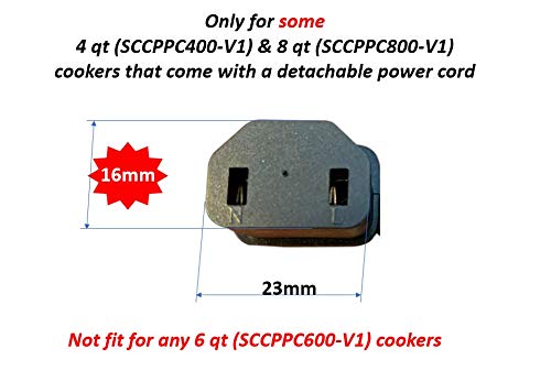 "1 GJS Gourmet Power Cord Compatible with Selected (Not ALL) 4 & 8 Quart Crock-Pot Express Multicooker SCCPPC400-V1 and SCCPPC800-V1". This cord is not created or sold by Crock-Pot.
