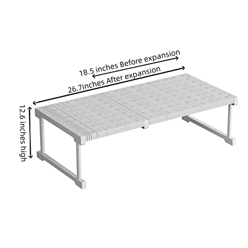 Closet Shelf, Expandable Shelf, Expandable Closet Shelf Storage Rack,Adjustable Locker Shelf for Closet/Camper (18.5-26.77in)