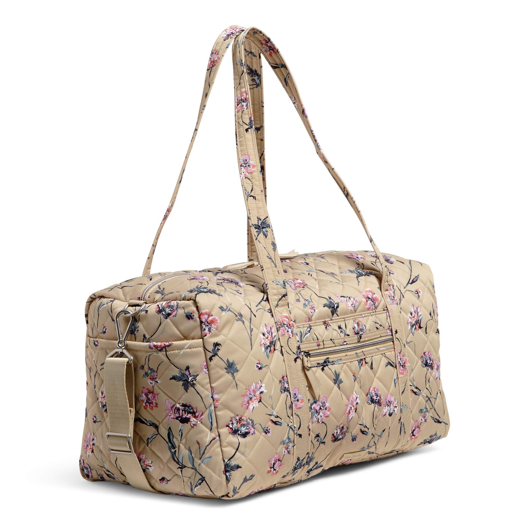 Vera Bradley Women's Performance Twill Medium Travel Duffle Bag, Strawflowers, One Size