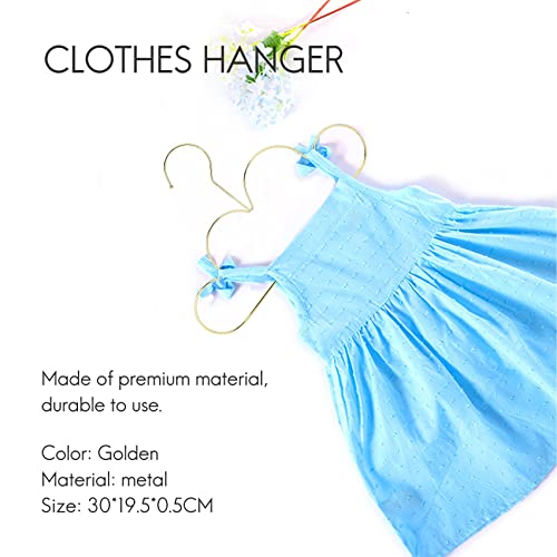 Pteanecay Coat Hangers for Kids,Gold Cloud Shape Metal Hangers Infant & Toddler Closet,11.8 * 7.7 * 0.2inch,10 PCS