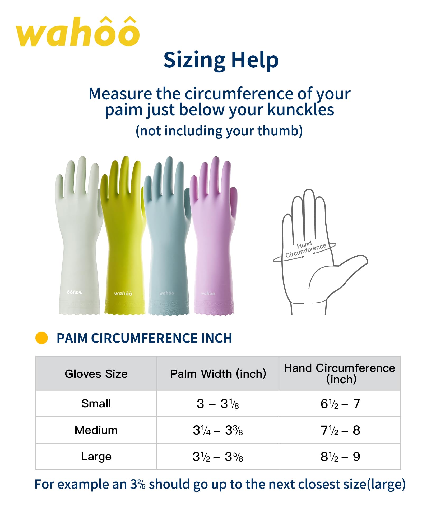 LANON wahoo Skin-Friendly Cleaning Gloves, Dishwashing Kitchen Gloves with Cotton Flocked Liner, Reusable, Non-Slip, Surf Spray, Small