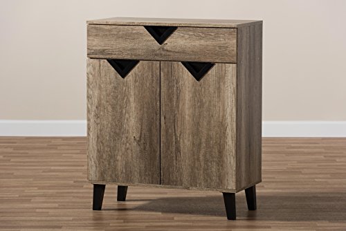Baxton Studio Cambria Shoe cabinet, Light Brown