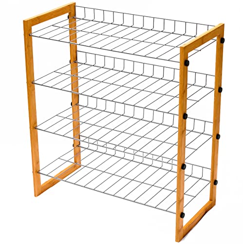VIAV 4-Tier Shoe Rack Storage Organizer,Shoe Shelf, Shoe Storage Organizer for Closet Bedroom Entryway
