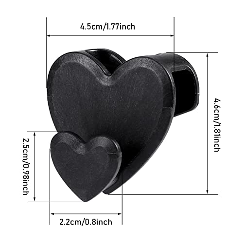18 Pcs Clothes Hanger Connector Hooks,Heart-Shaped Heavy Duty Cascading Hanger Hooks,Cascading Hanger Save Space,for College Dorm Room Organizer Closet(Black)