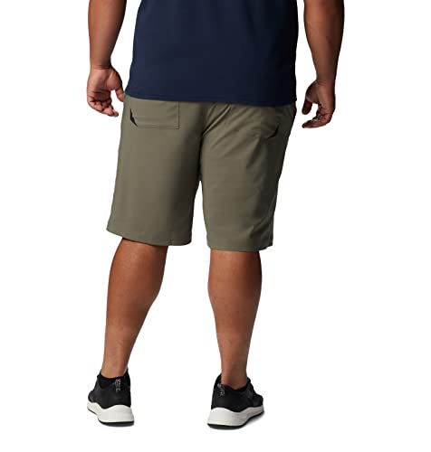 Columbia Men's Tech Trail Short, Stain Resistant, Sun Protection, Stone Green, 36