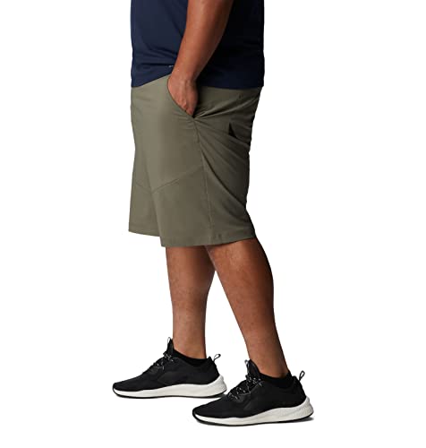 Columbia Men's Tech Trail Short, Stain Resistant, Sun Protection, Stone Green, 36