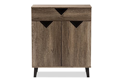 Baxton Studio Cambria Shoe cabinet, Light Brown