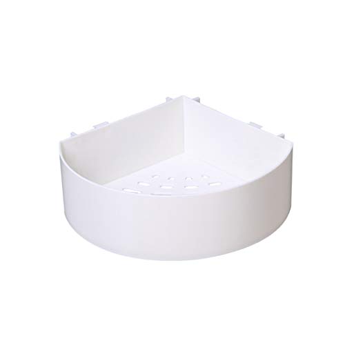 2 Pack Bathroom Seamless Shelf Punch Free Shower Caddy Bathroom Suction Corner Storage Box Drill Free Removable Plastic Shower Rack Kitchen Storage Basket