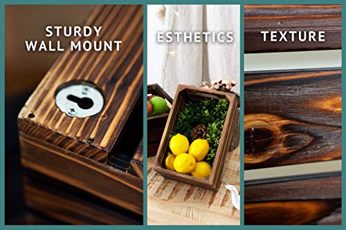 EZDC Set of 3 Nesting Wooden Crates, 16 x 12β Wall Mounted Wooden Basket, Storage Crates, Wooden Crate Box for Storage, Display Risers, Decoration