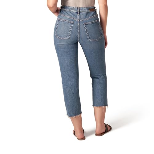 JAG Jeans Women's Stella High Rise Straight Leg Jeans-Legacy, Hudson Blue, 8