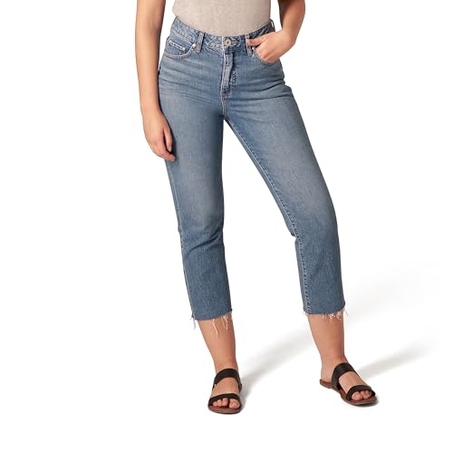 JAG Jeans Women's Stella High Rise Straight Leg Jeans-Legacy, Hudson Blue, 8